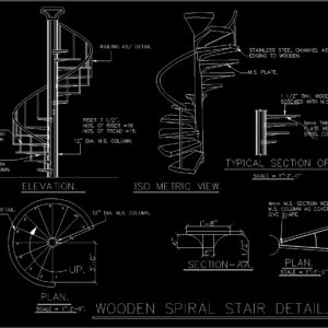 Spiral Staircase DWG Section for AutoCAD | Designs CAD