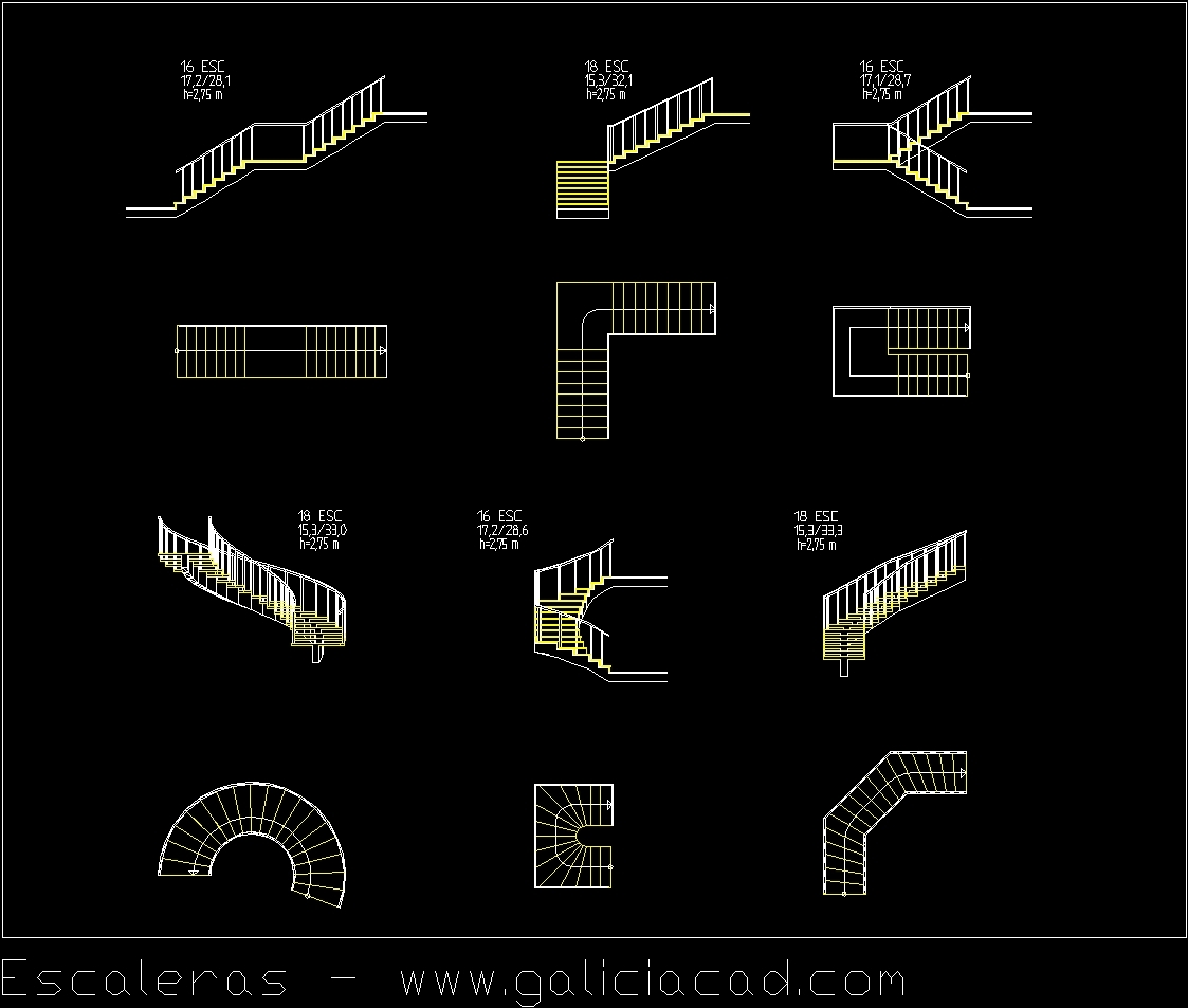 Stairs DWG Block For AutoCAD Designs CAD