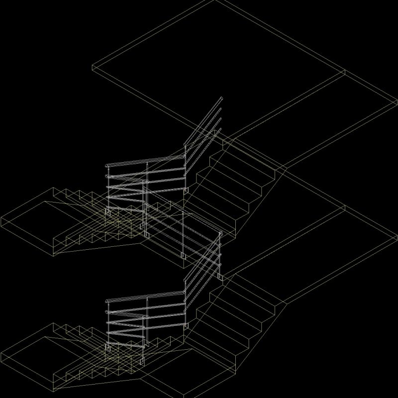 Stairway 3D DWG Model for AutoCAD • Designs CAD