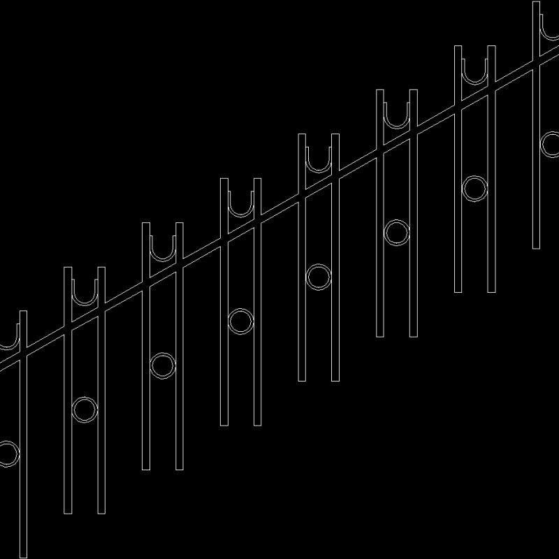 Stairway Handrail 3D DWG Model for AutoCAD • Designs CAD