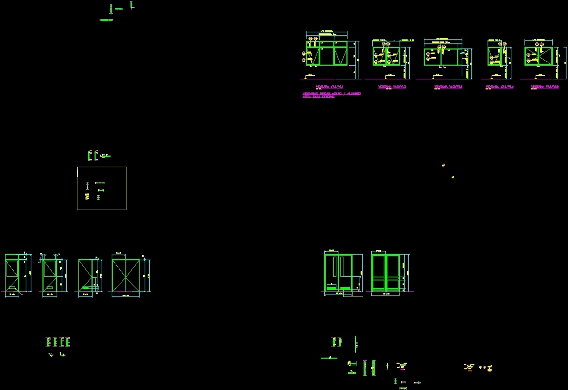 Steel And Aluminum Windows DWG Full Project for AutoCAD • Designs CAD