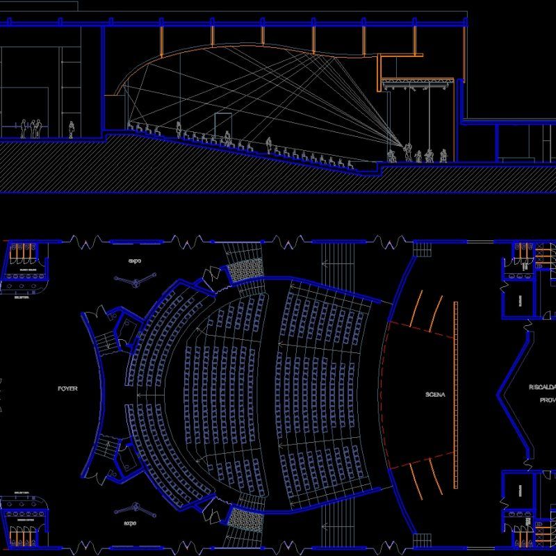 Theatre DWG Block for AutoCAD • Designs CAD