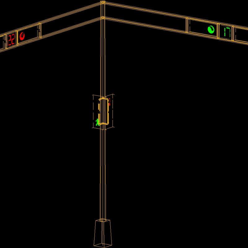 Traffic Lights 3D DWG Model for AutoCAD • Designs CAD