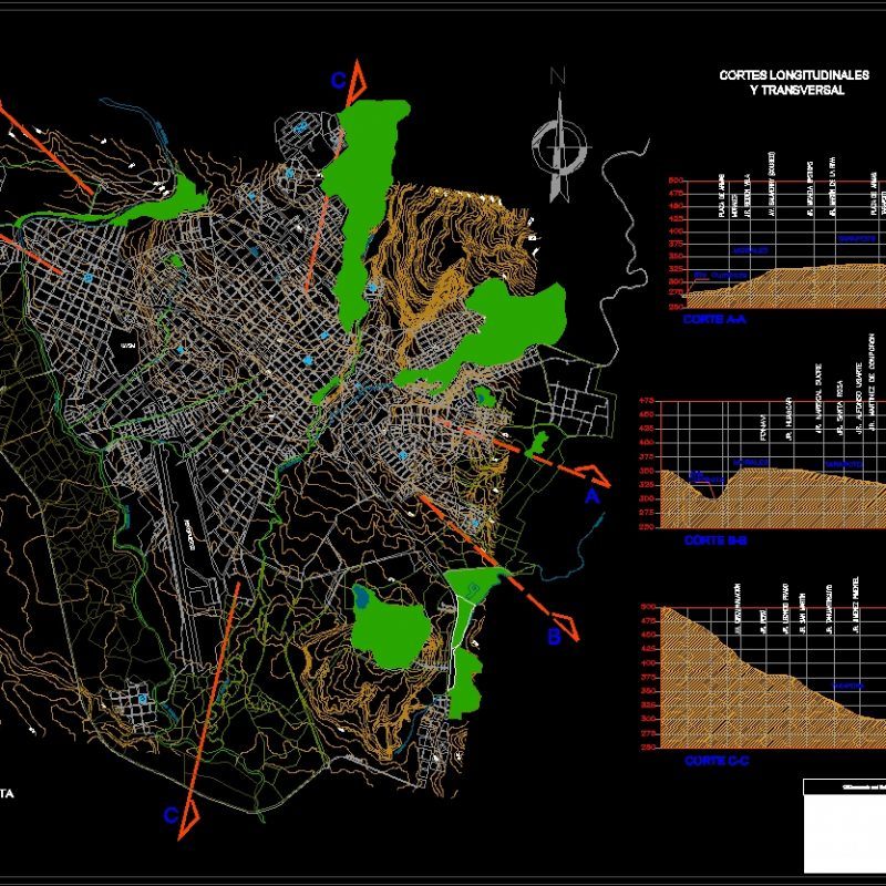 Urban Morphology Map Of Tarapoto - San Martin - Peru DWG Block for ...
