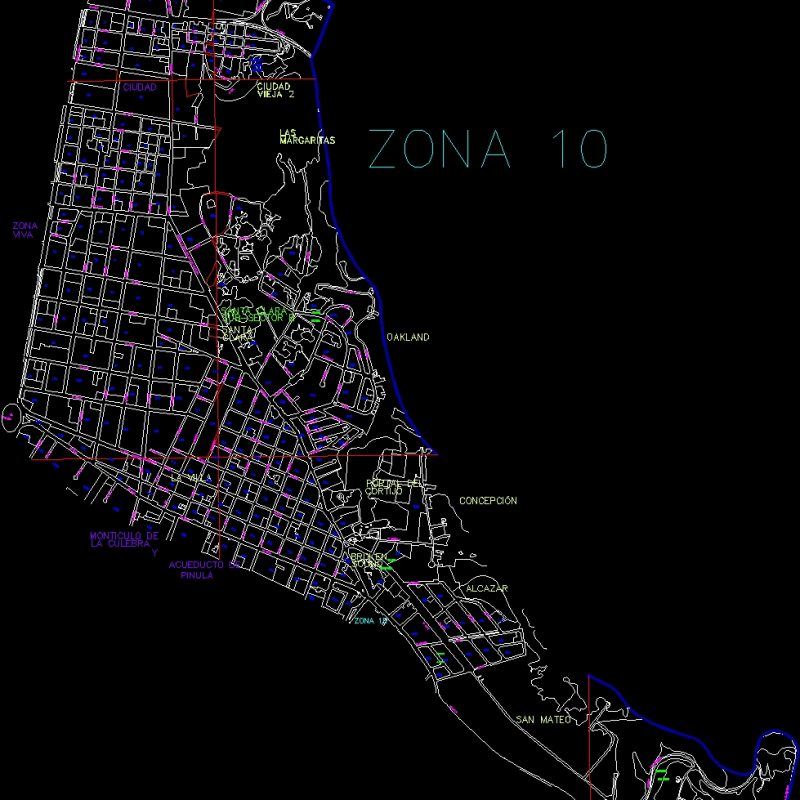 Zoning 10 Guatemala City DWG Block for AutoCAD • Designs CAD