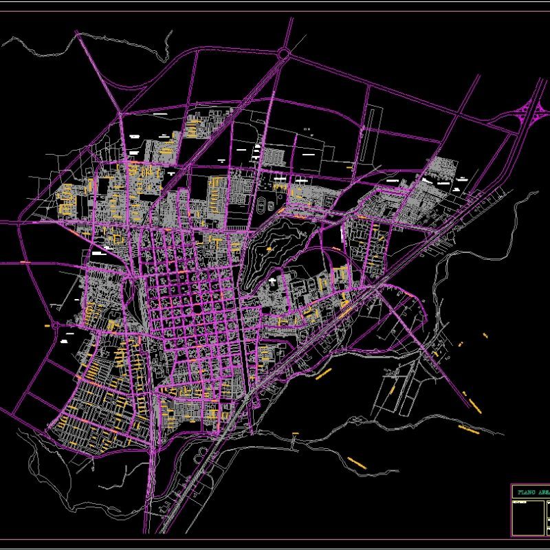 Zoning Map Curico, Chile DWG Plan for AutoCAD • Designs CAD