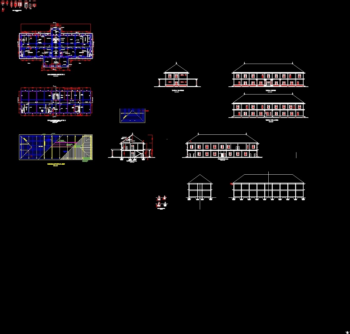 2 Floors Of Office Administration Building DWG Block for AutoCAD ...