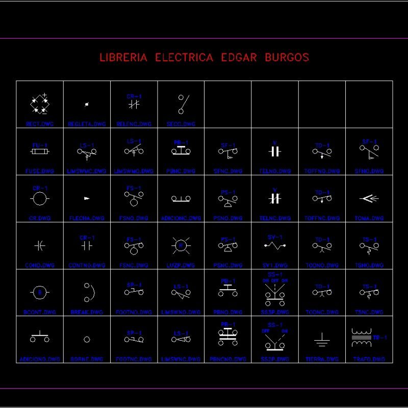 43 Electrical Symbols Self- Driven DWG Block for AutoCAD • Designs CAD