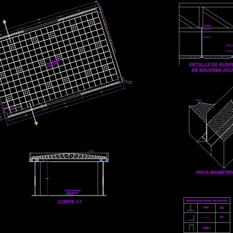 Acoustic Tile Detail DWG Detail for AutoCAD • Designs CAD