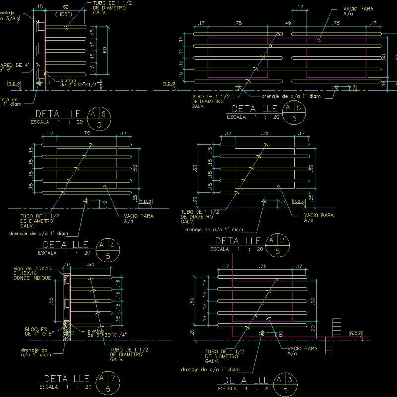Air Conditioning Rail Tubes DWG Detail for AutoCAD • Designs CAD