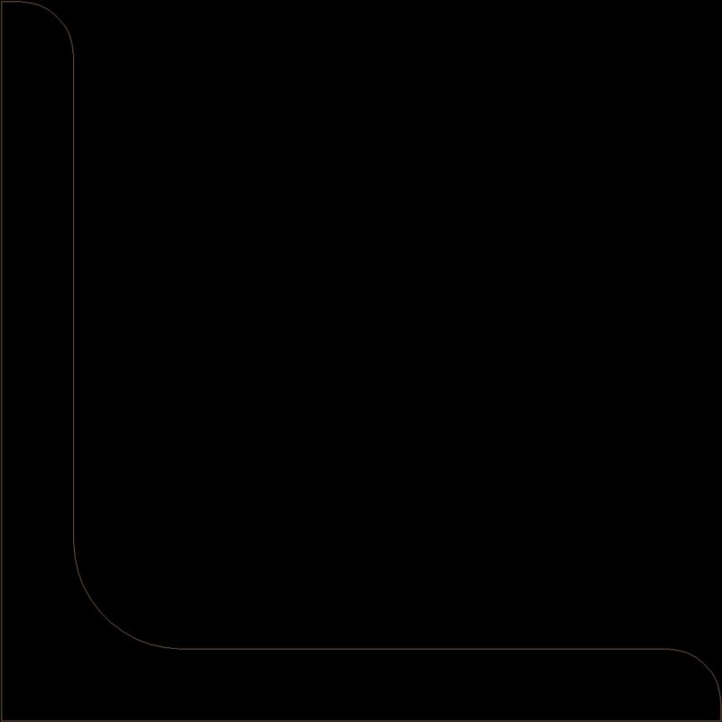 Angular Profiles L (Equal Wings) DWG Section for AutoCAD | DesignsCAD