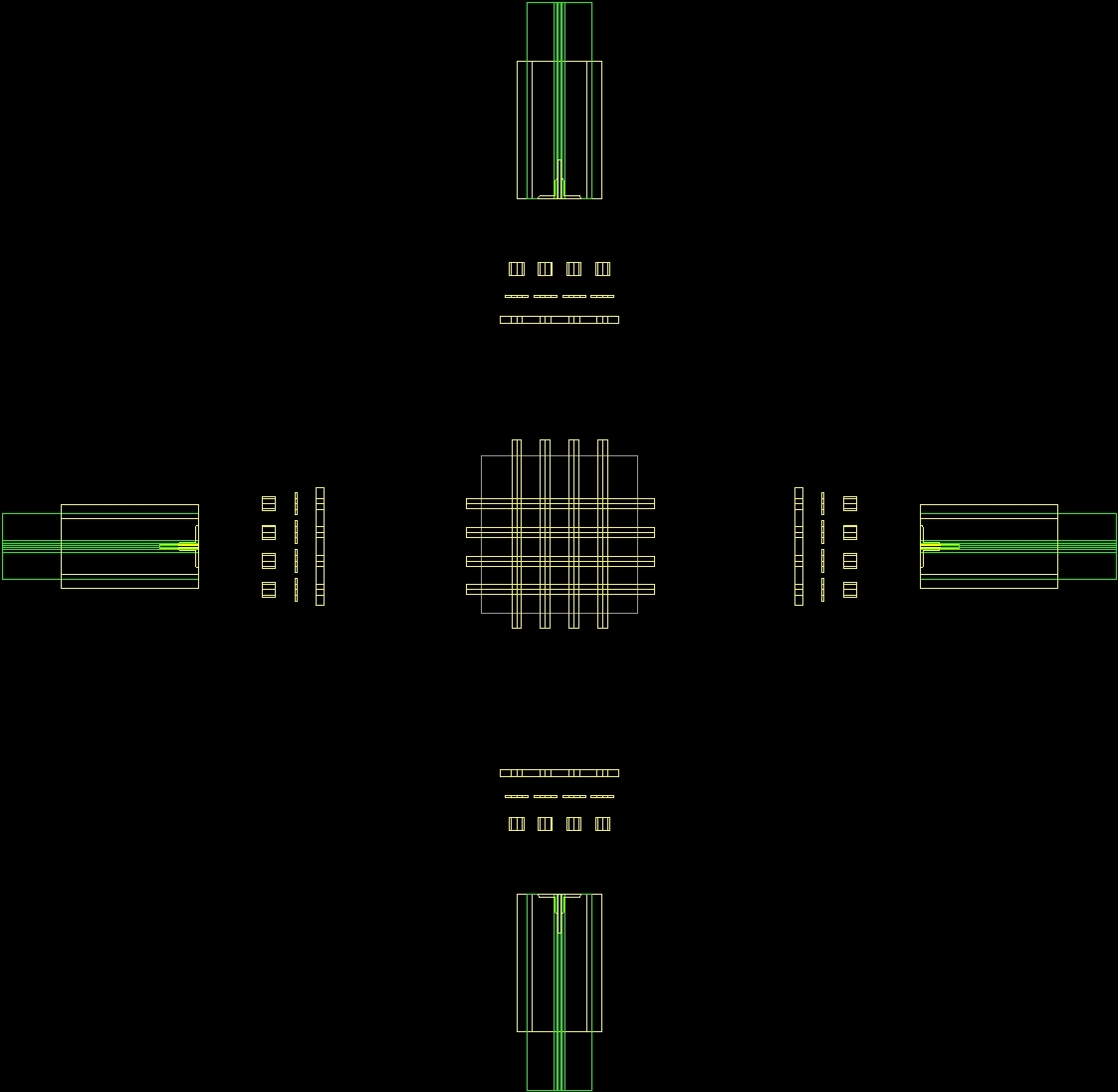 Assembly Plant Steel Plates Columns 3D DWG Detail for AutoCAD • Designs CAD