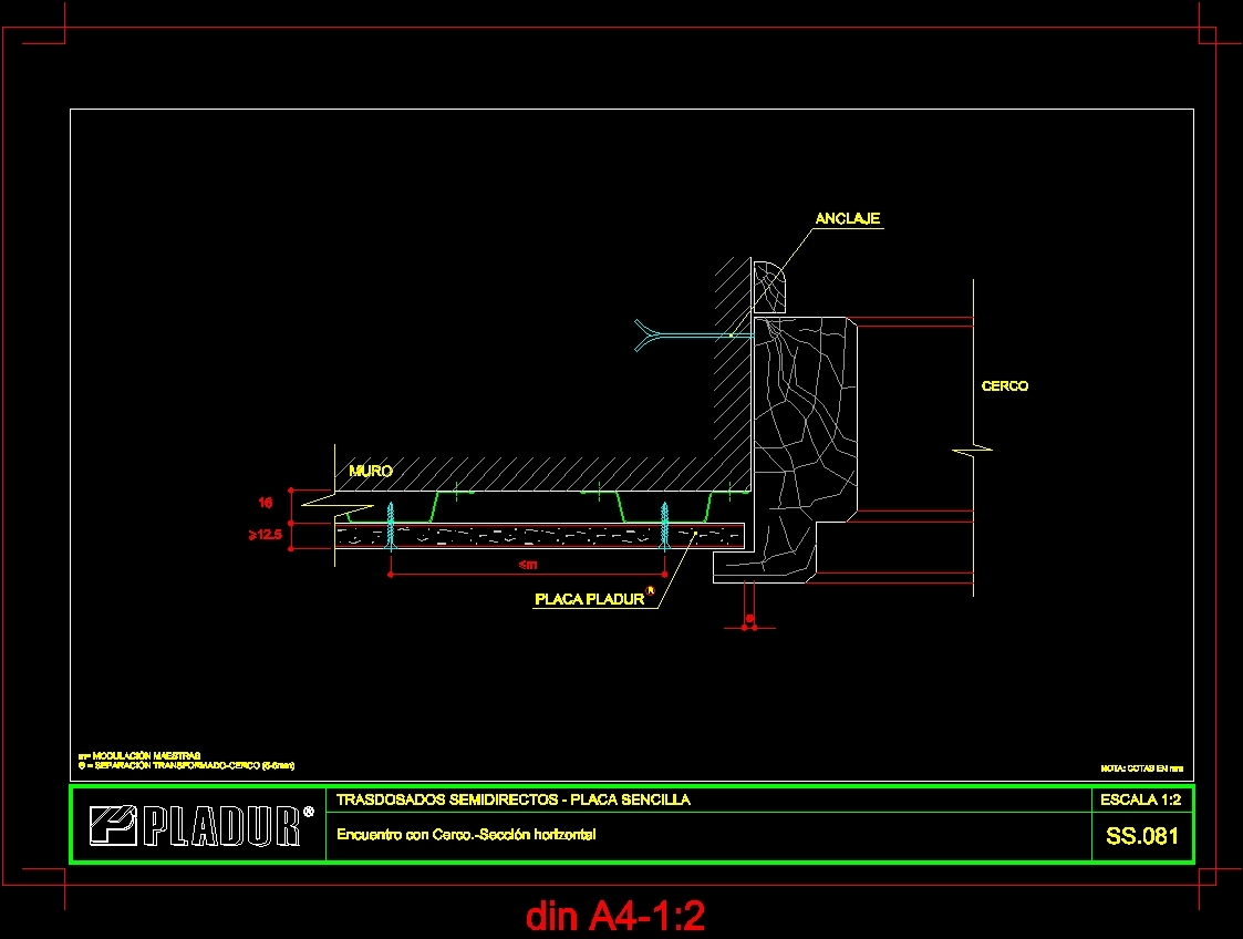 Backing Board Semi Direct Simple Plate - Details - Sections DWG Section ...