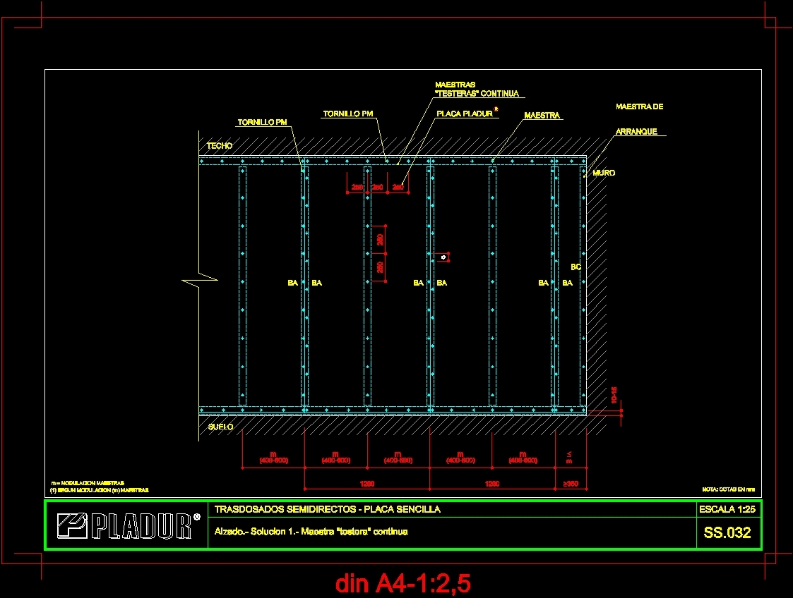Backing Board Semi Direct Simple Plate - Details - Sections DWG Section ...