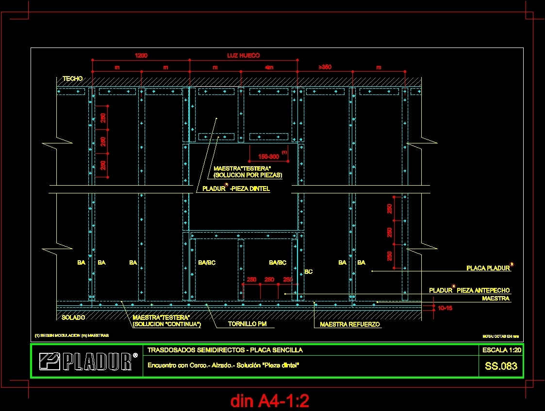 Backing Board Semi Direct Simple Plate - Details - Sections DWG Section ...