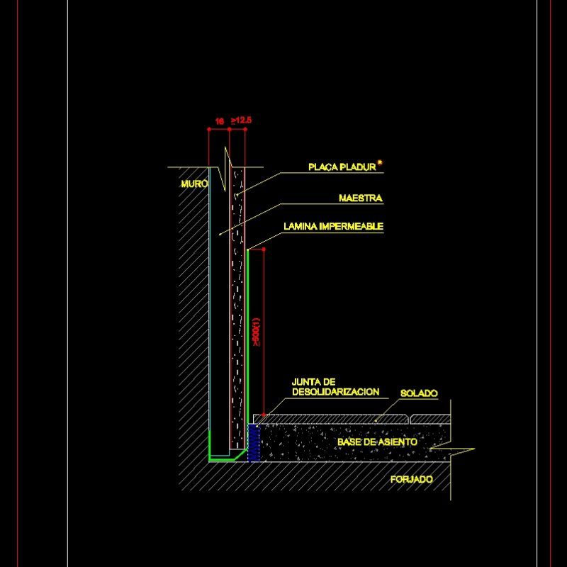 Backing Board Semi Direct Simple Plate - Details - Sections DWG Section ...