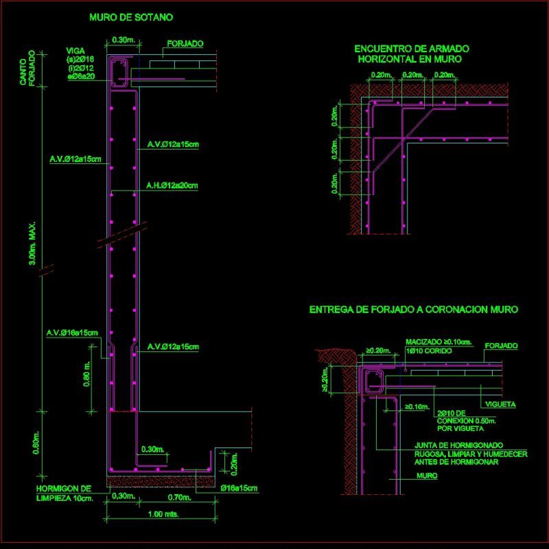 Basement Wall DWG Detail for AutoCAD • Designs CAD