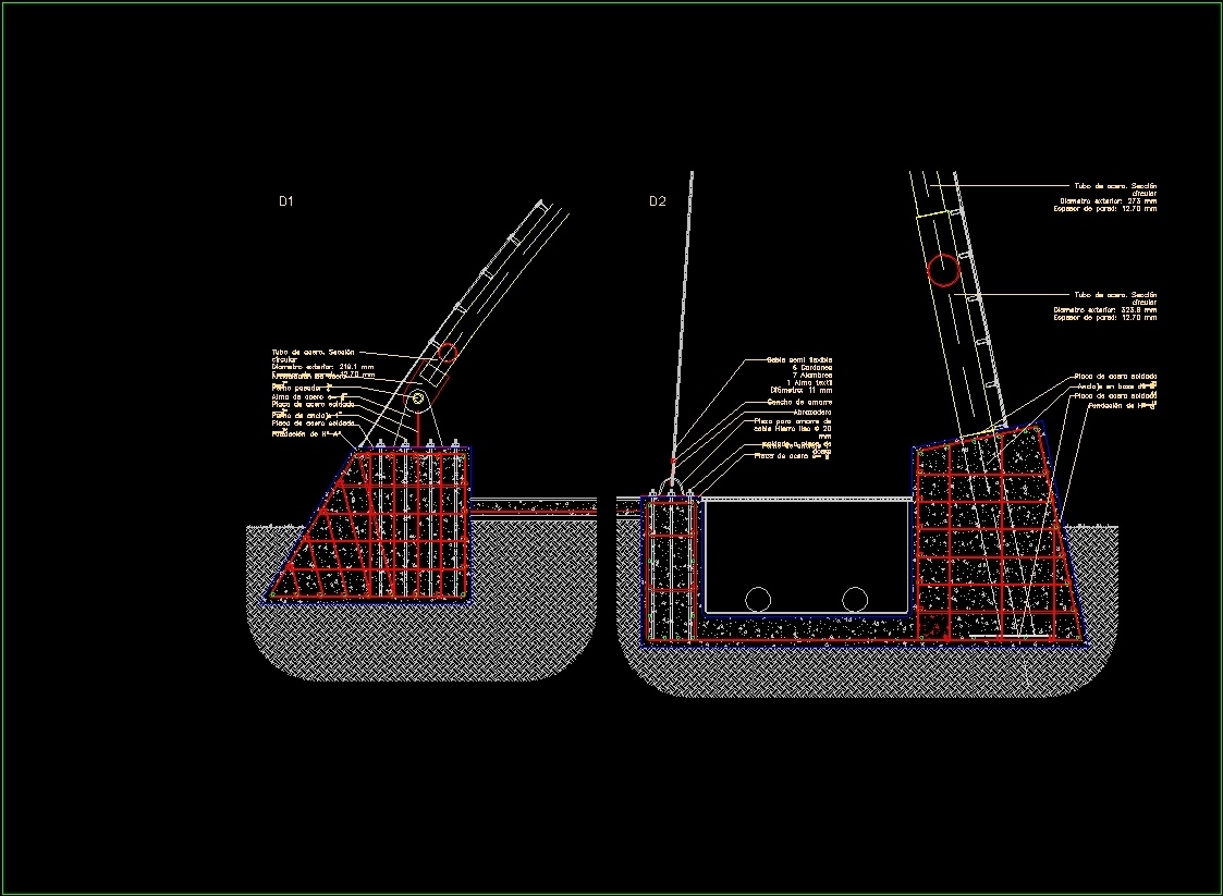 Bases For Metal Structure DWG Detail for AutoCAD • Designs CAD