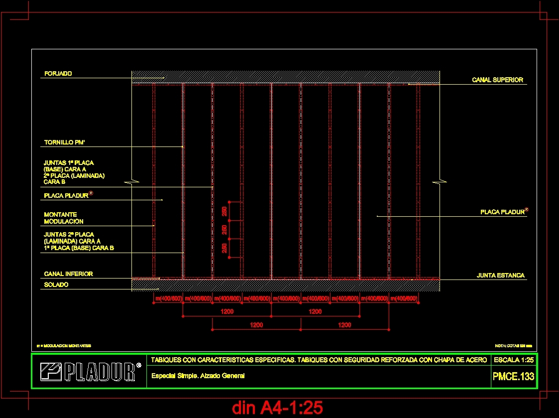 Blocks With Security Reinforce With Steel Foils DWG Section for AutoCAD ...
