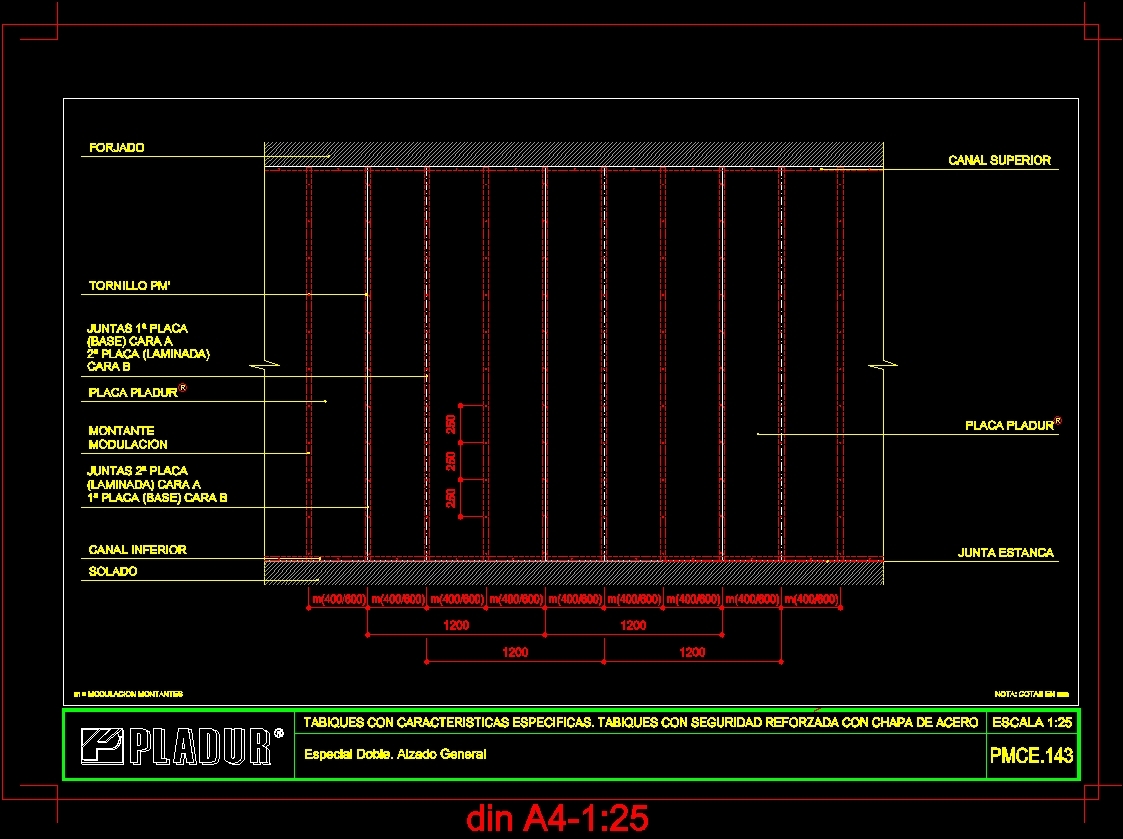 Blocks With Security Reinforce With Steel Foils DWG Section for AutoCAD ...