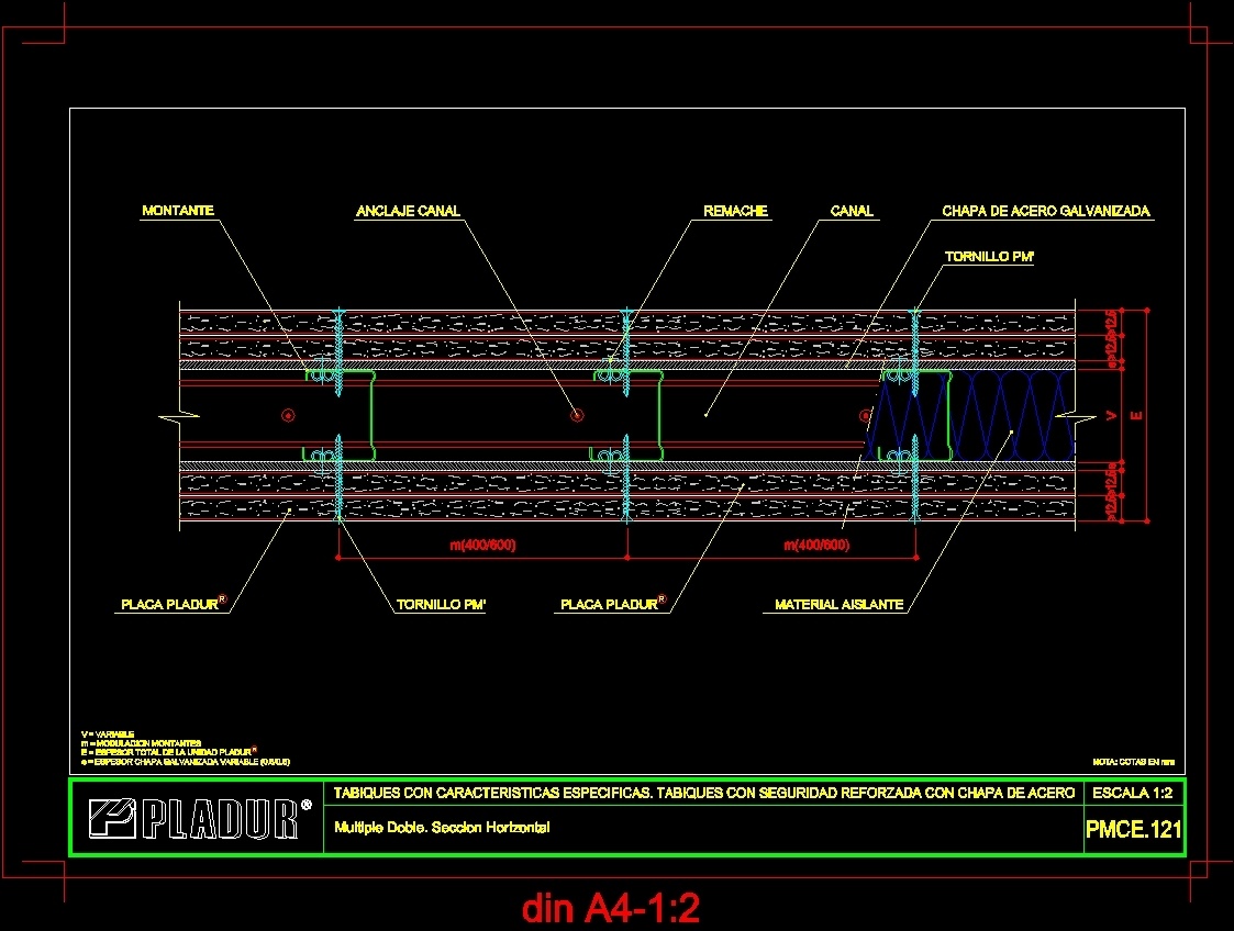 Blocks With Security Reinforce With Steel Foils DWG Section for AutoCAD ...
