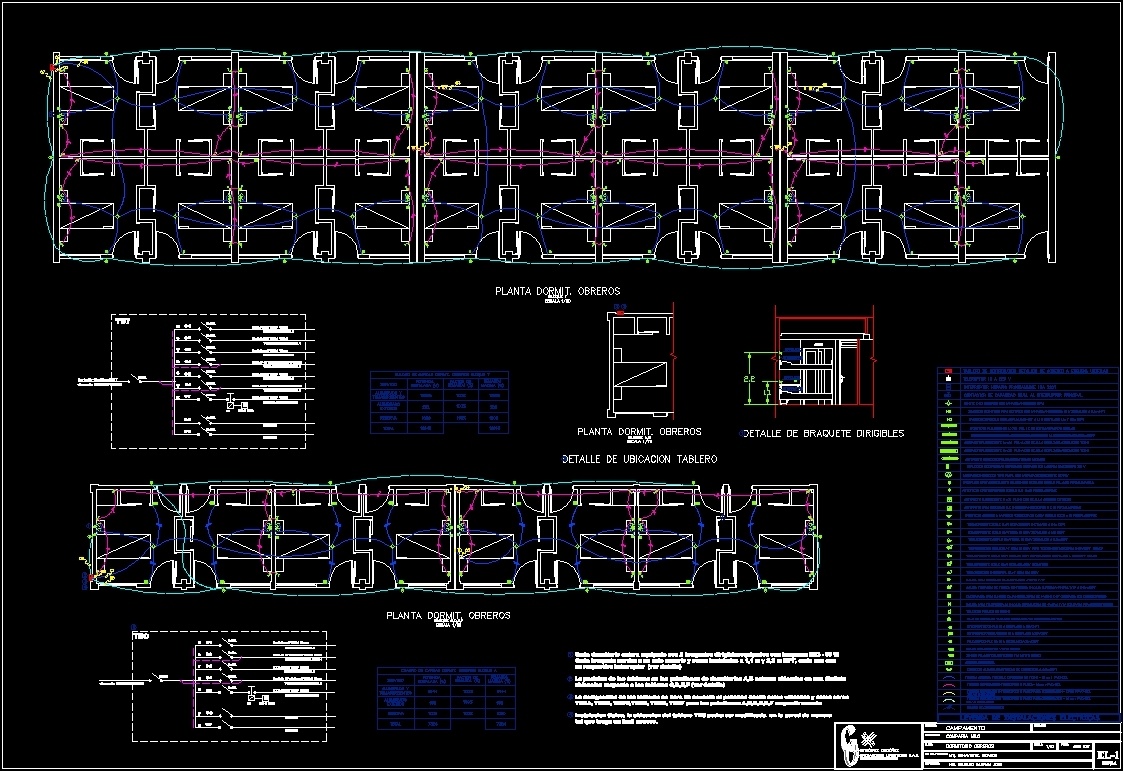 Camp Workers - Electrical Project DWG Full Project for AutoCAD ...