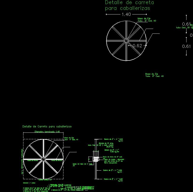 Cart Wheel DWG Detail for AutoCAD • Designs CAD