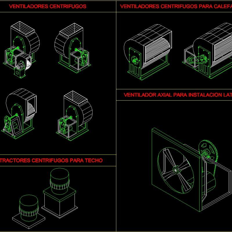 Centrifugal Fans - Details DWG Detail for AutoCAD • Designs CAD