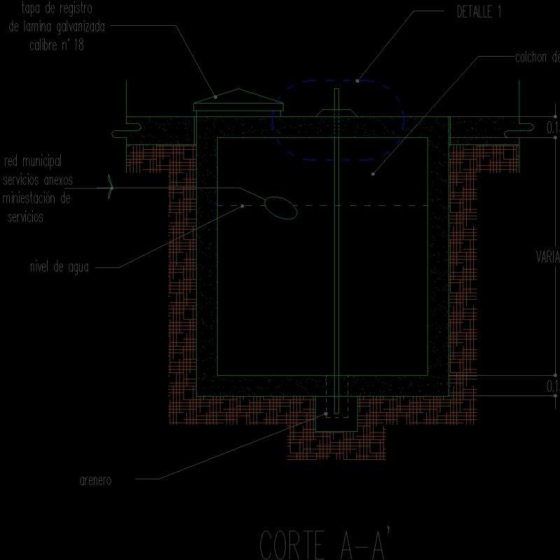 Cistern DWG Section for AutoCAD • Designs CAD
