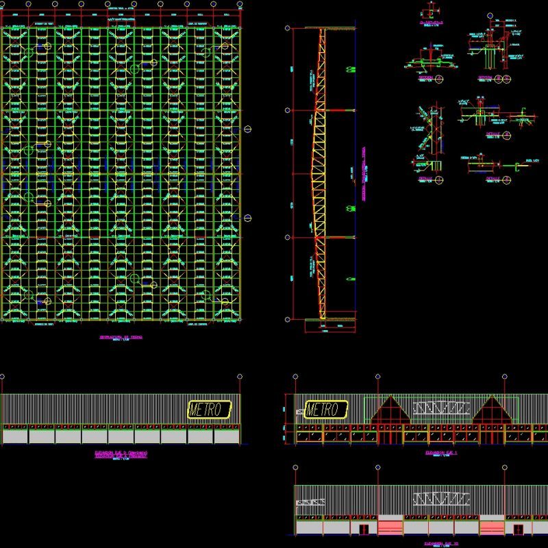Commercial Building In Steel DWG Section for AutoCAD • Designs CAD