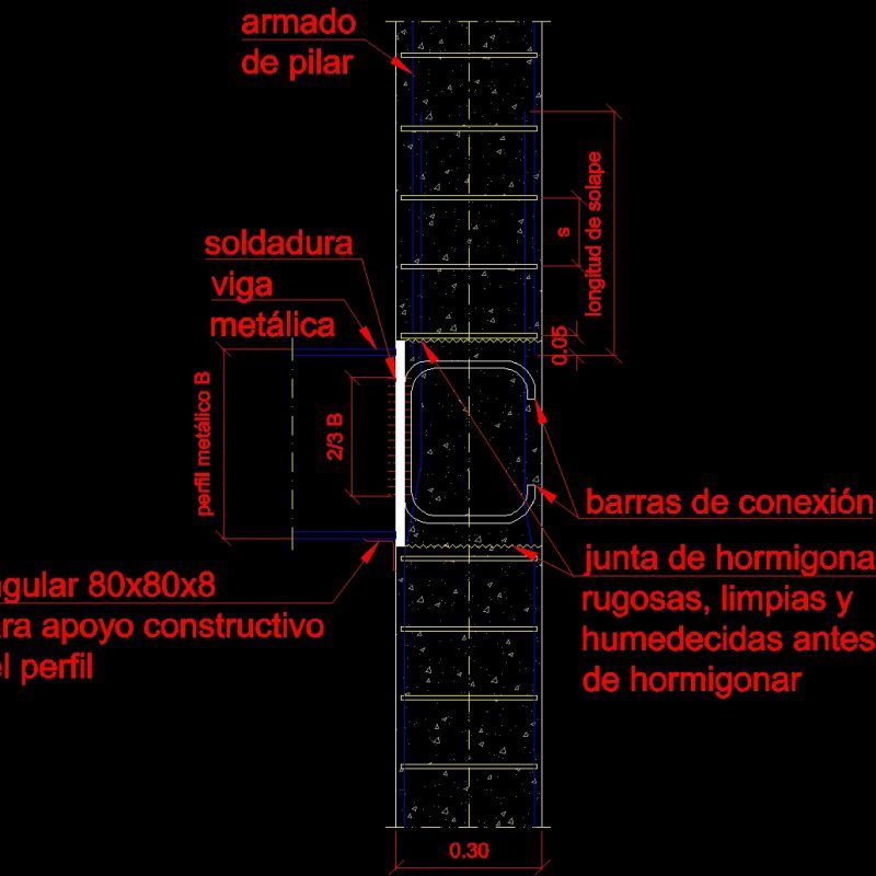 Connection Plate And Concrete DWG Detail for AutoCAD | DesignsCAD