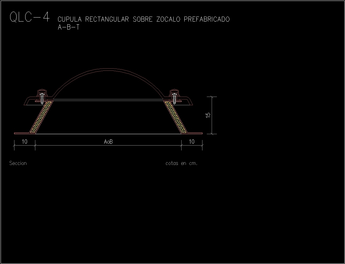 Constructive Details Of Domes - Skylights DWG Detail for AutoCAD ...