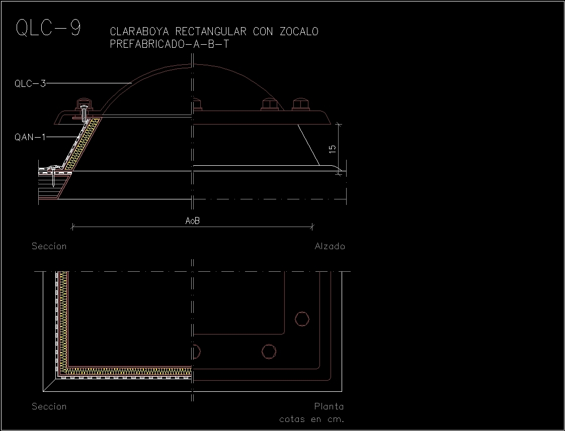 Constructive Details Of Domes - Skylights DWG Detail for AutoCAD ...