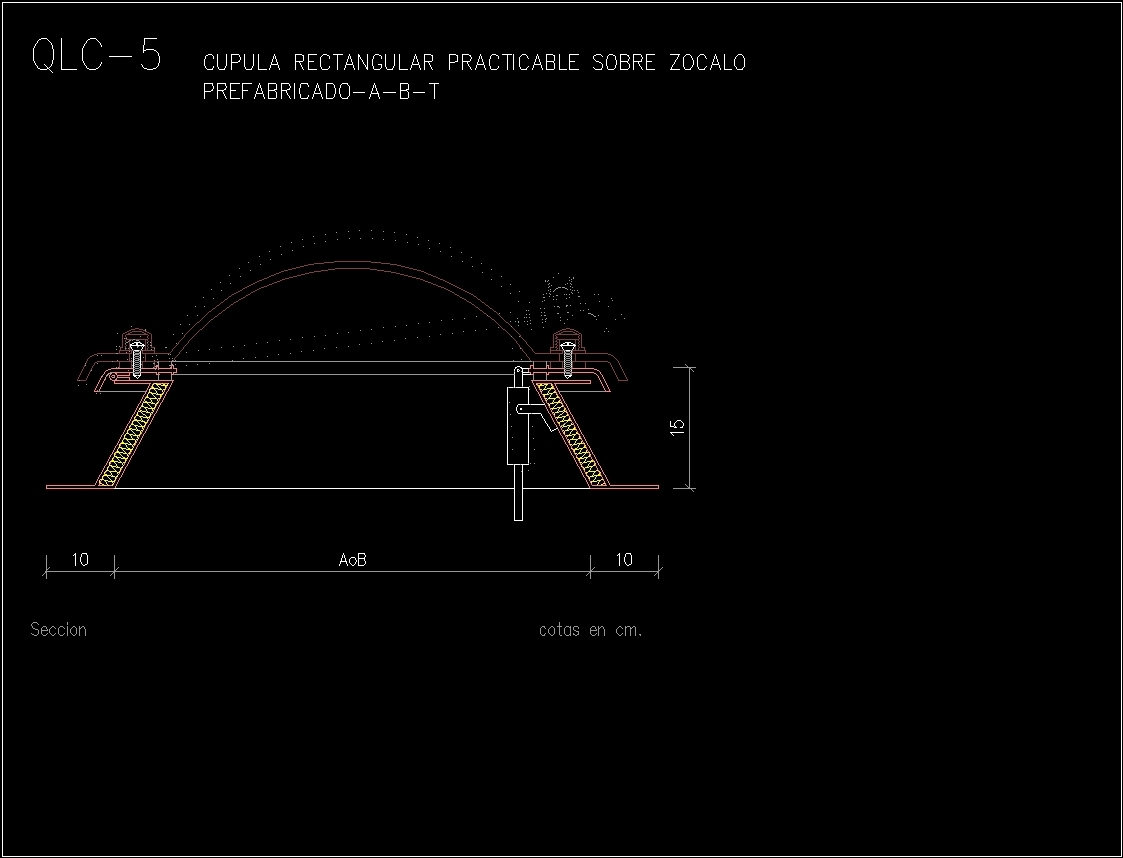Constructive Details Of Domes - Skylights DWG Detail for AutoCAD ...