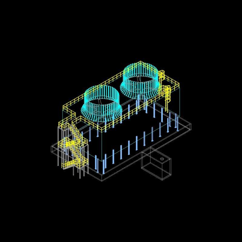 Cooling Tower 3D DWG Model for AutoCAD • Designs CAD