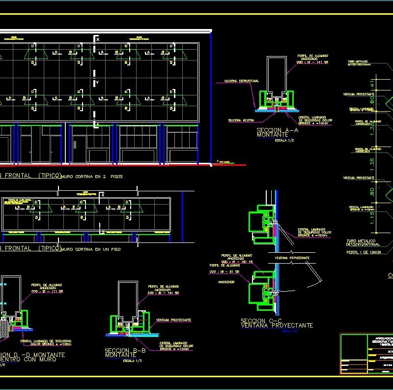 Curtain Wall DWG Detail for AutoCAD • Designs CAD