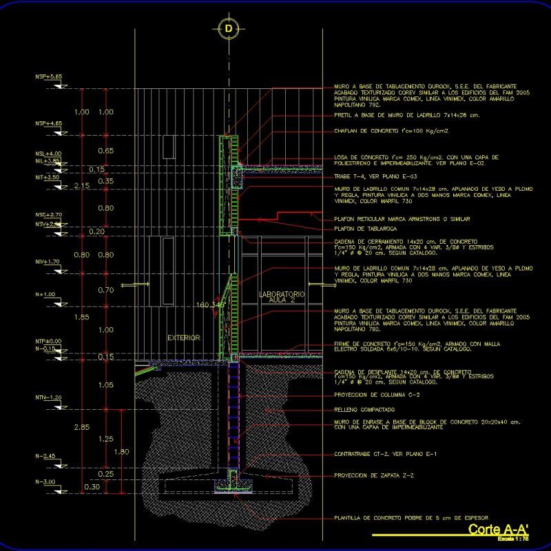 Cutting By Facade DWG Section for AutoCAD • Designs CAD