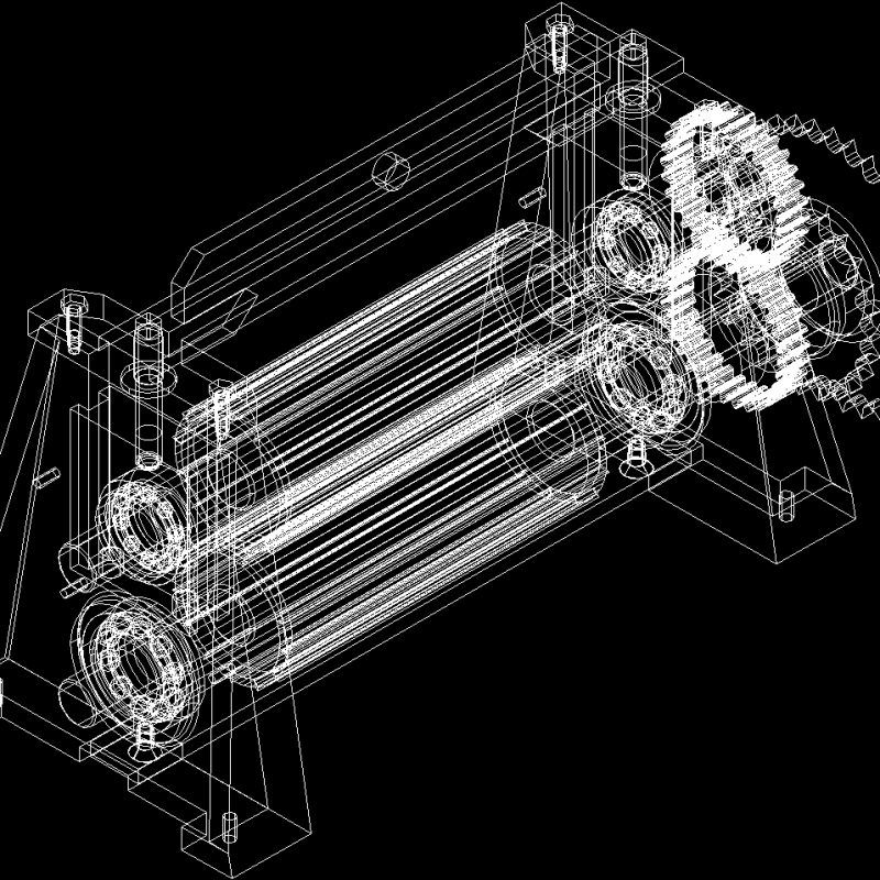 Cutting Machine For Chewing Gum DWG Block for AutoCAD • Designs CAD