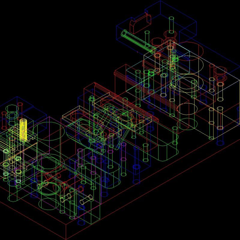 Cutting Matrix Aluminium Profiles DWG Block for AutoCAD • Designs CAD
