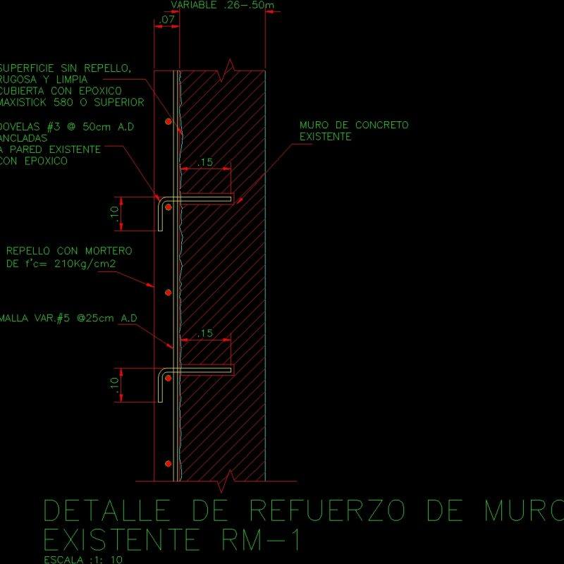 Det - Plaster Reinforcement Mesh With Wall DWG Block for AutoCAD ...
