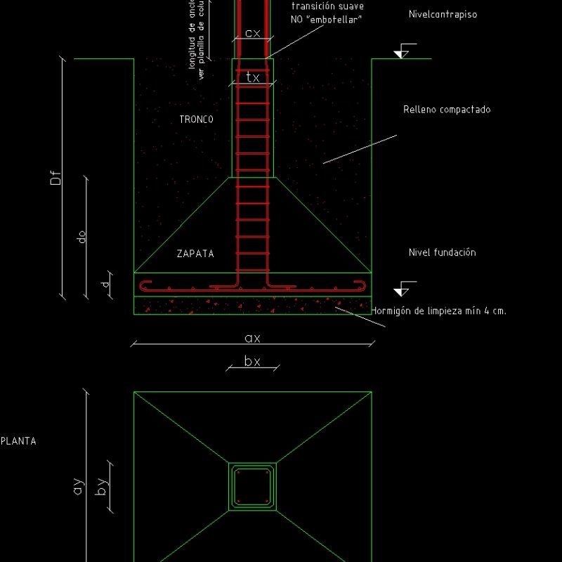 Detail Of Base Centered DWG Detail for AutoCAD • Designs CAD