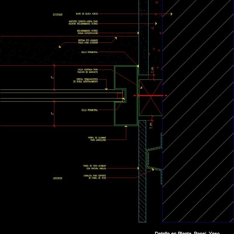 Detail Pannel Plaster – Stone DWG Detail for AutoCAD • Designs CAD