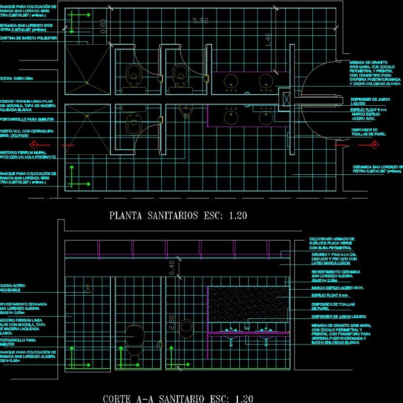 Detail Public Restroom DWG Detail for AutoCAD • Designs CAD