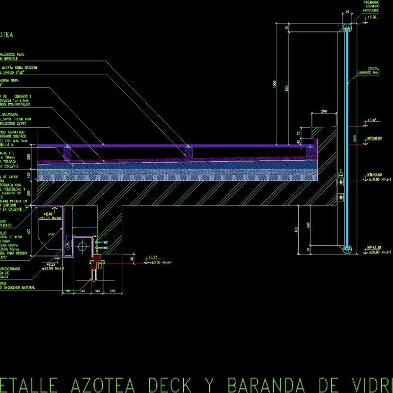 Detail Terrace ,Deck And Rail DWG Detail for AutoCAD • Designs CAD