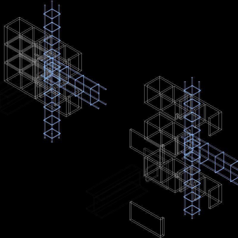 Detail Union Steel - Concrete 3D DWG Detail for AutoCAD • Designs CAD