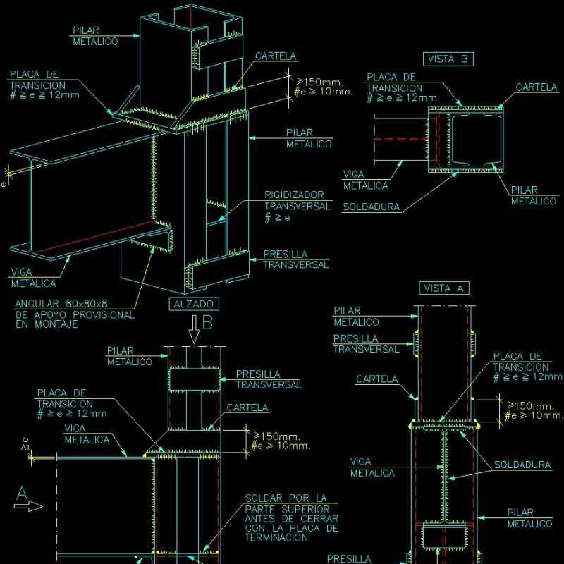 Details Metallic Structure DWG Detail for AutoCAD • Designs CAD