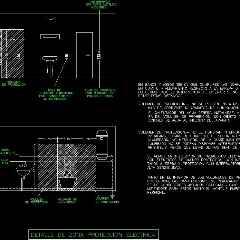 Details Of Protection Of Electrical Installations DWG Detail for ...