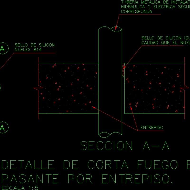 Details Thru Firewalls Mezzanine DWG Detail for AutoCAD • Designs CAD