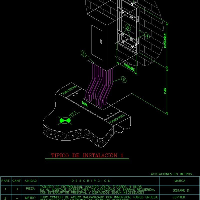 Distribution Board DWG Block for AutoCAD • Designs CAD