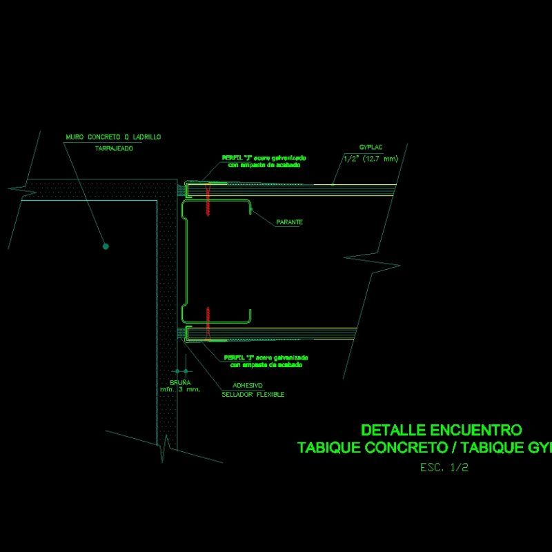 Drywall Details DWG Detail for AutoCAD • Designs CAD